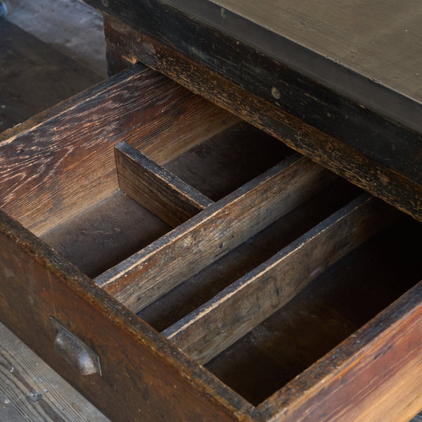 Antique Typesetting Table- printers storage - kitchen island – KONTRAST