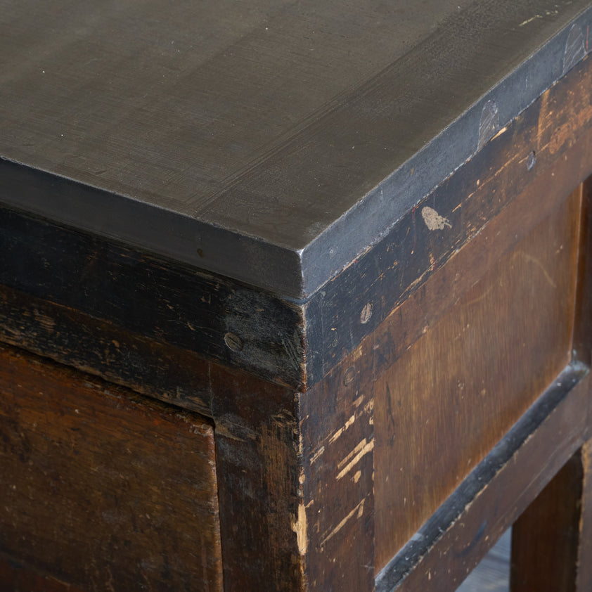 Antique Typesetting Table- printers storage - kitchen island – KONTRAST