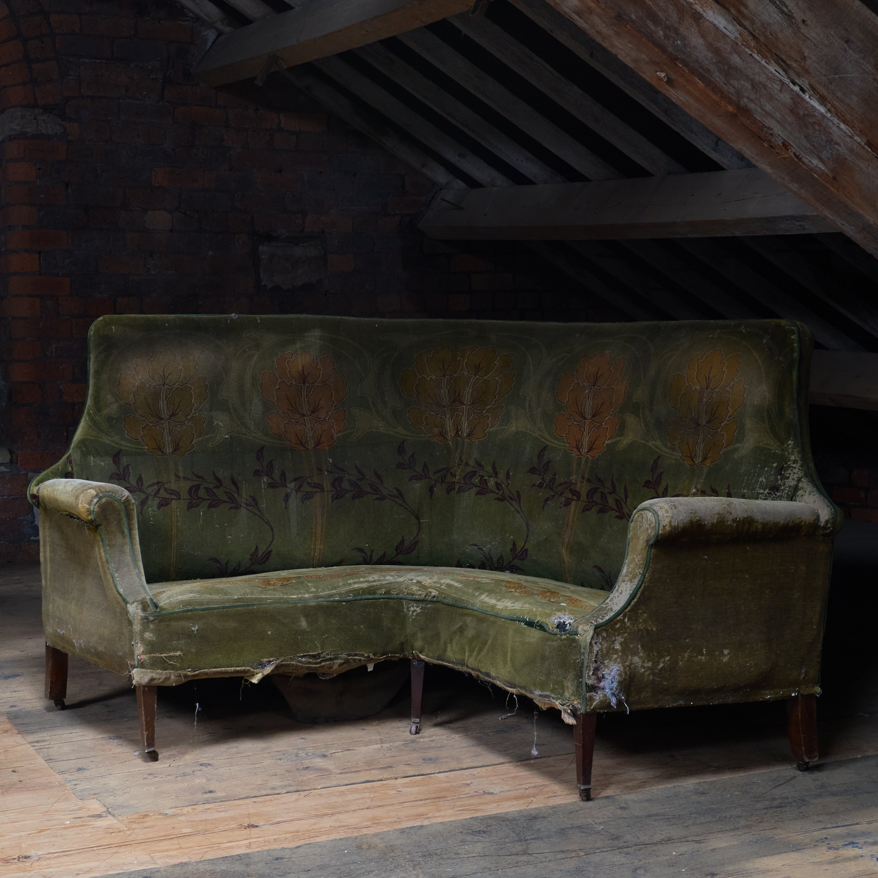 old fashioned corner sofa