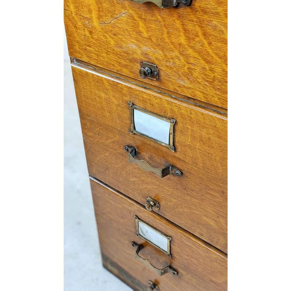 KONTRAST - Antique Oak Filing Cabinet - four drawers - the "advance ...