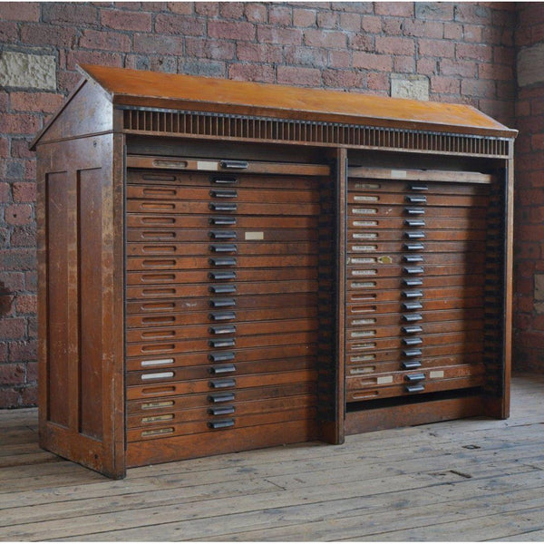 Antique Typesetting Drawer Desk - printers storage drawers – KONTRAST