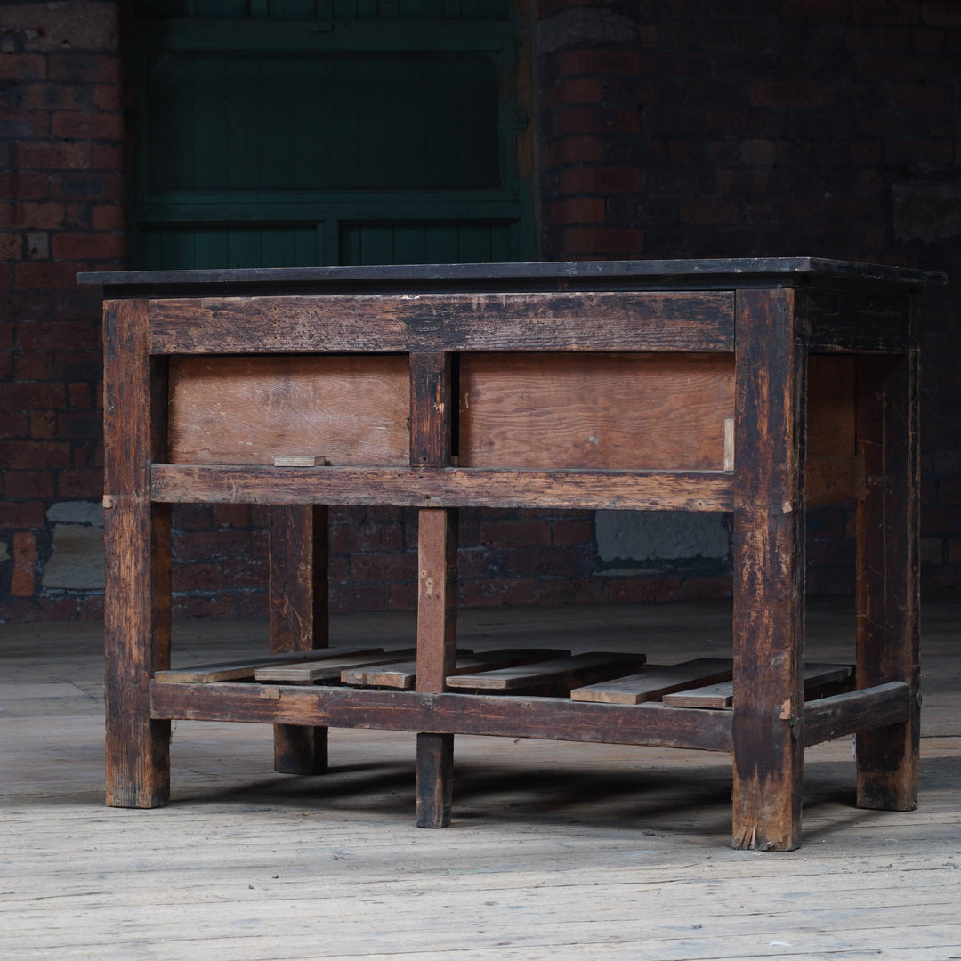 Antique Typesetting Table- printers storage - kitchen island – KONTRAST