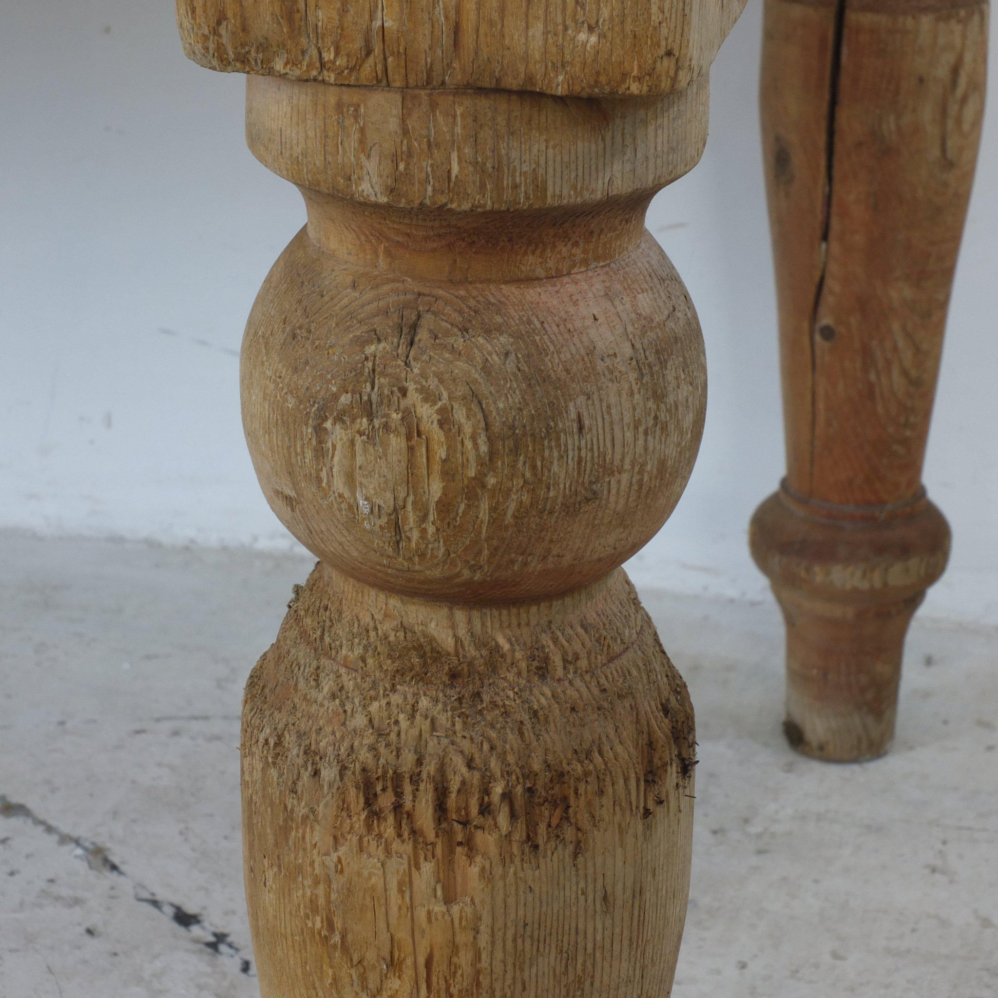 Antique pine farmhouse kitchen prep table – KONTRAST