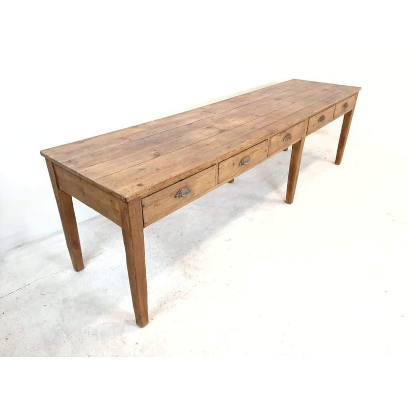 KONTRAST - Antique Pine farmhouse Kitchen prep Table Island/dining ...
