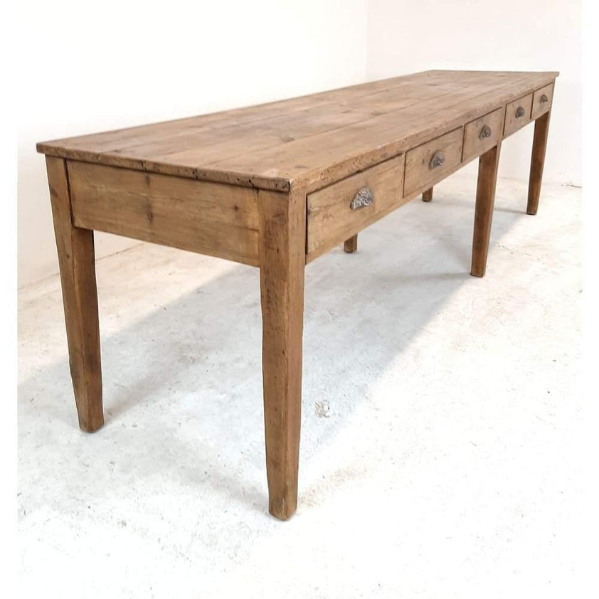KONTRAST - Antique Pine farmhouse Kitchen prep Table Island/dining ...