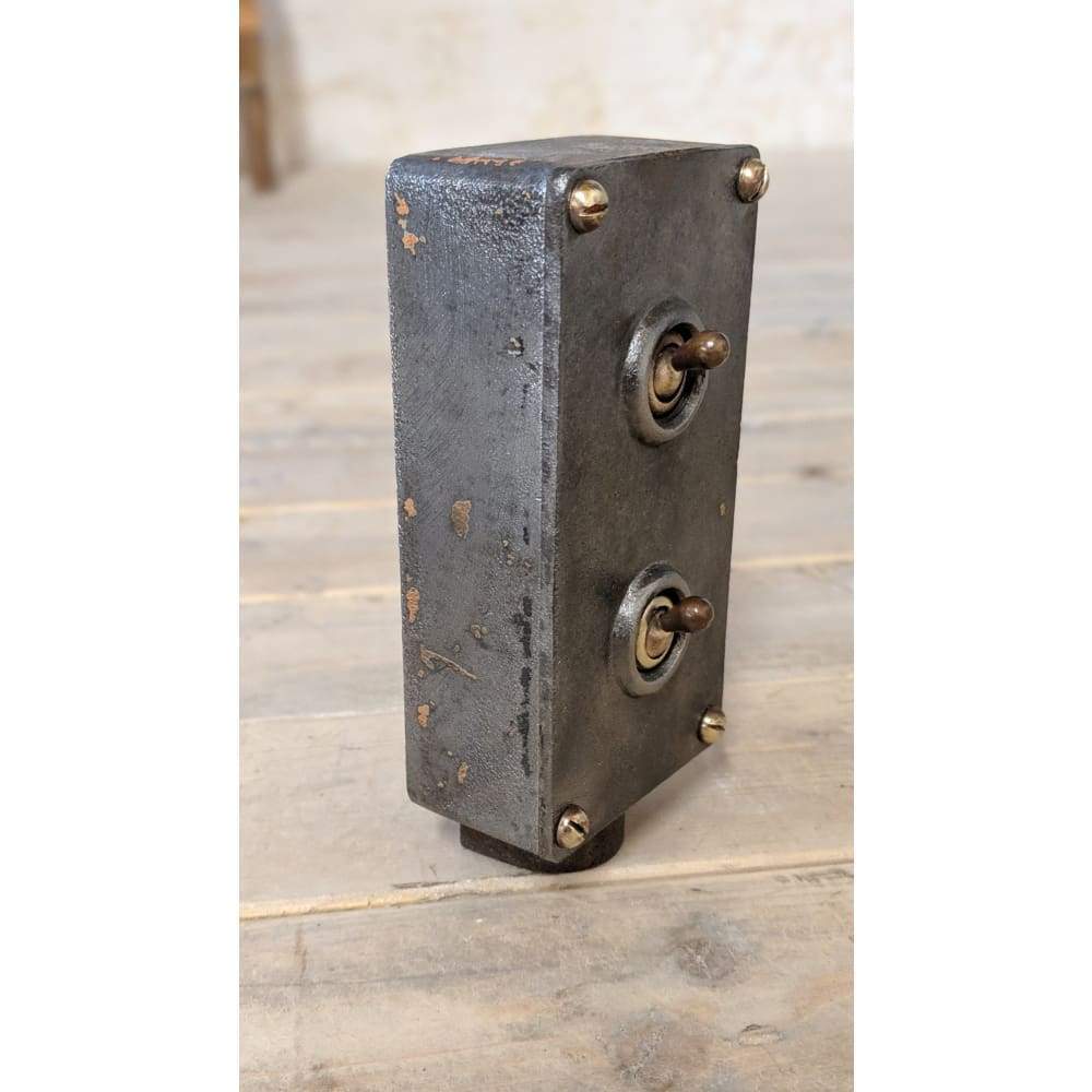 KONTRAST - SOLD | Industrial Vintage Light Switch Cast Iron 2 Gang ...