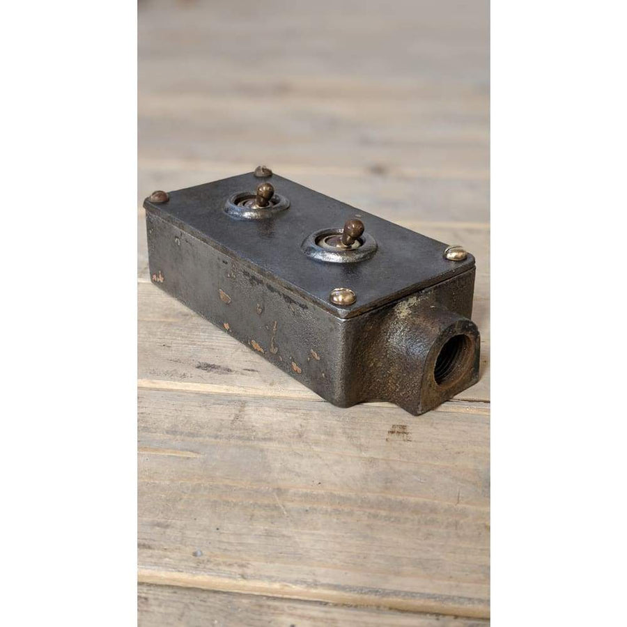 KONTRAST - SOLD | Industrial Vintage Light Switch Cast Iron 2 Gang ...