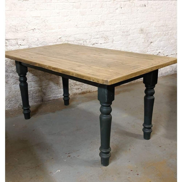 KONTRAST - SOLD | Vintage Farmhouse Dining Table - forest green painted ...